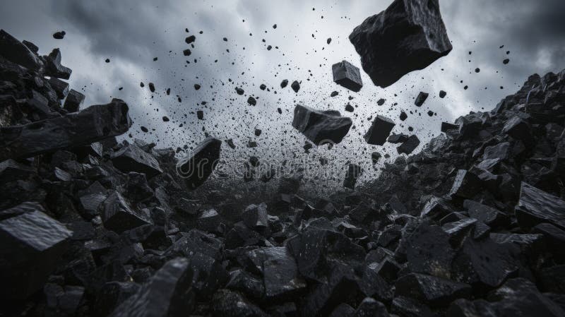 Shattered Rocks Dynamic - Intense Geology Concept Stock Image - Image ...