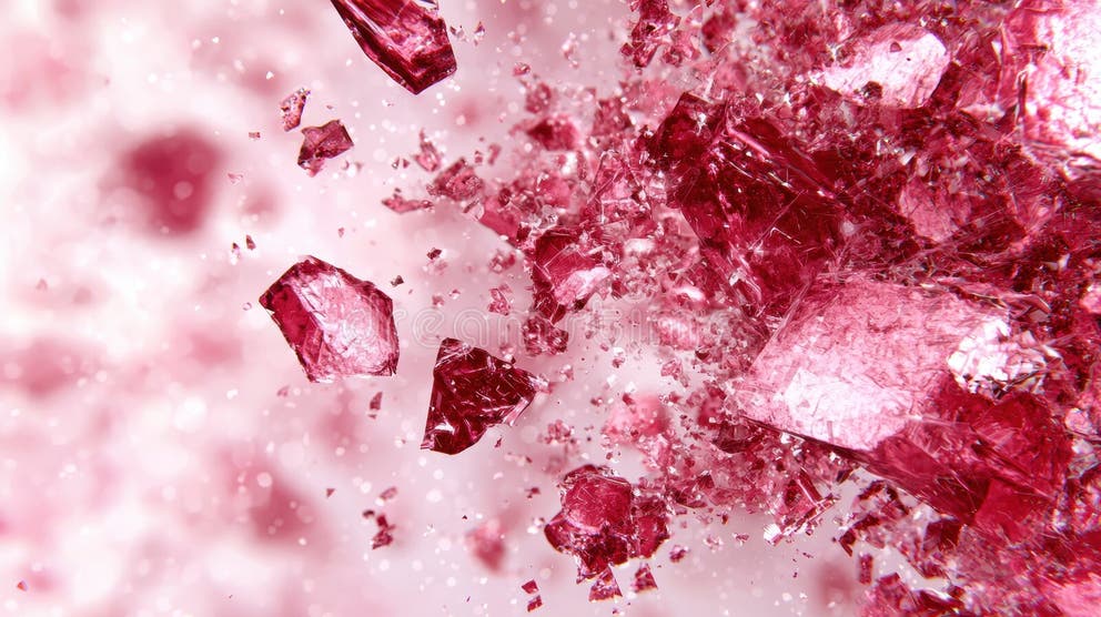 Shattered ruby crystals stock illustration. Illustration of texture ...