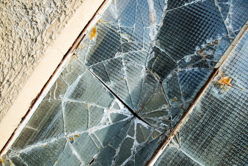 Shattered security glass stock image. Image of damage - 55767483