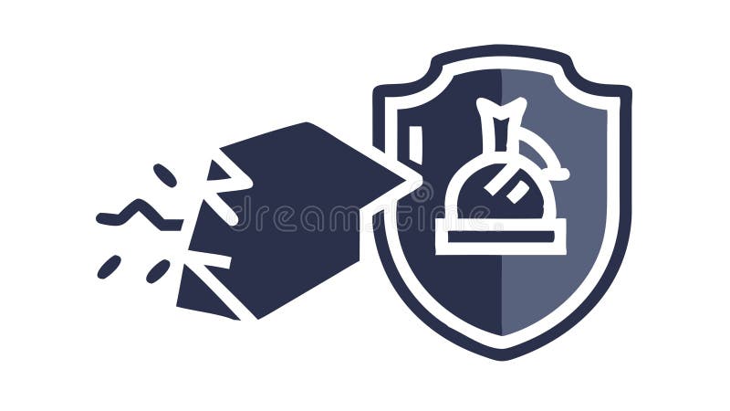 Shattered Shield Emblem, Defense Failure Icon, Vector Design Generative ...