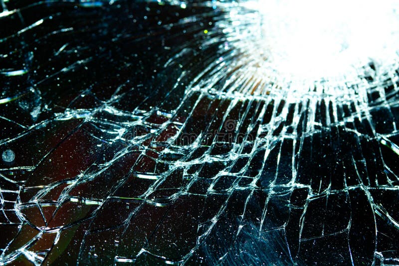 Shattered and Smashed Smartphone Glass Showng Fractured Vandalised ...