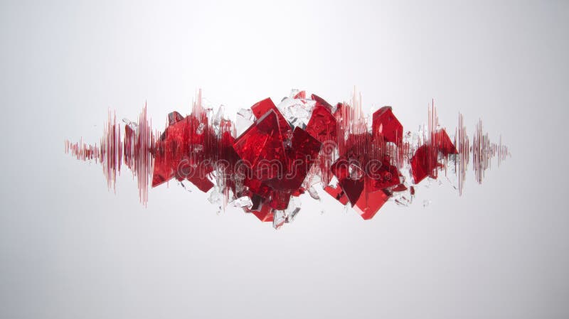 Shattered Soundwave stock illustration. Illustration of digital - 375985181