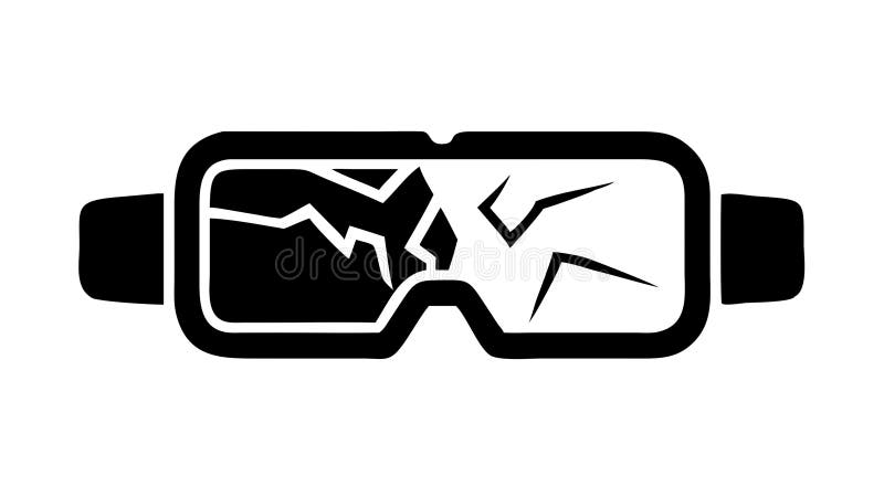 Shattered VR Headset, Digital Disruption, Vector Design Generative AI ...