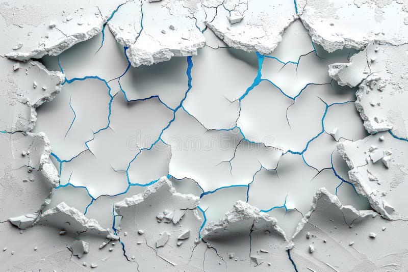 Shattered Wall: a 3D Abstract Render Stock Illustration - Illustration ...