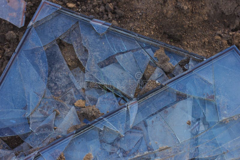 A Shattered Window On The Ground Broken Glass Background Stock Image Image Of Aggression