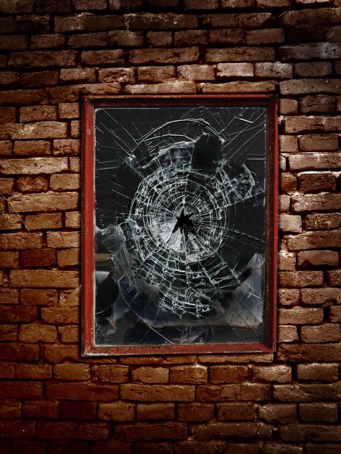 Shattered window stock image. Image of pane, horizontal - 10409397