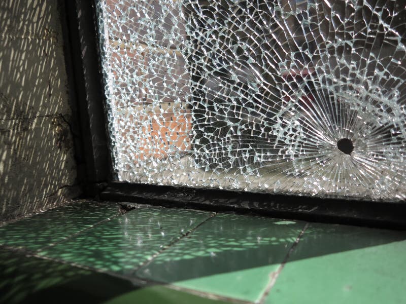 Shattered window stock image. Image of pane, horizontal - 10409397