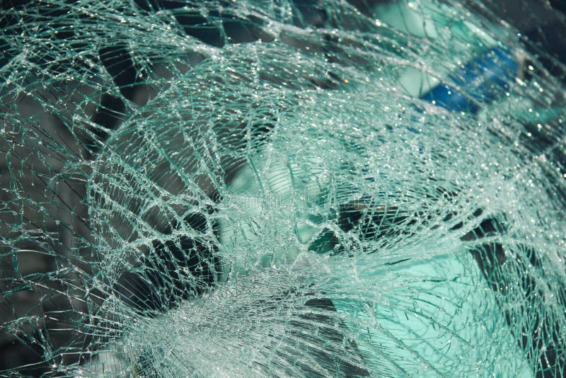Shattered Windshield stock image. Image of broken, interior - 9296931