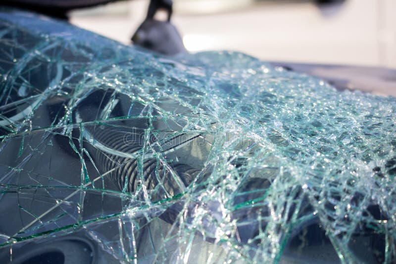 Shattered Windshield stock image. Image of broken, interior - 9296931