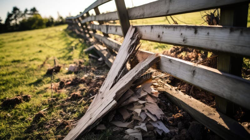 Shattered wood broken stock illustration. Illustration of damage ...
