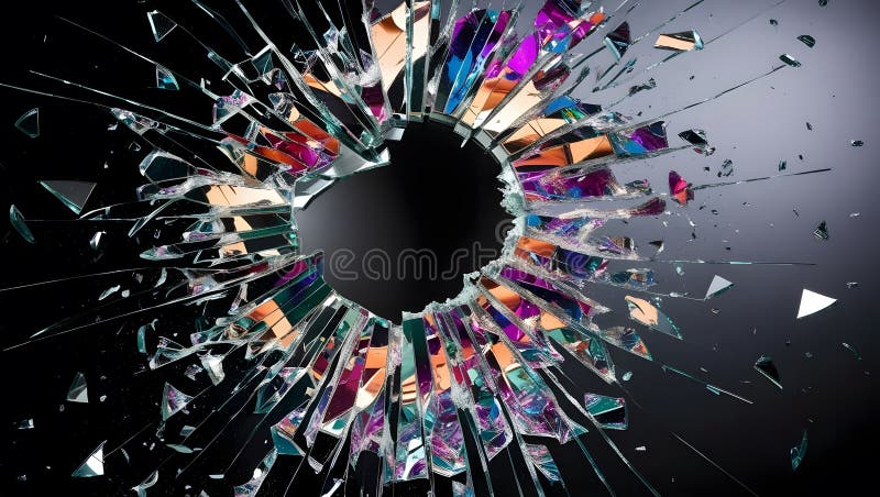 Shattering Glass Action Artistic Display Abstract Art Modern ...