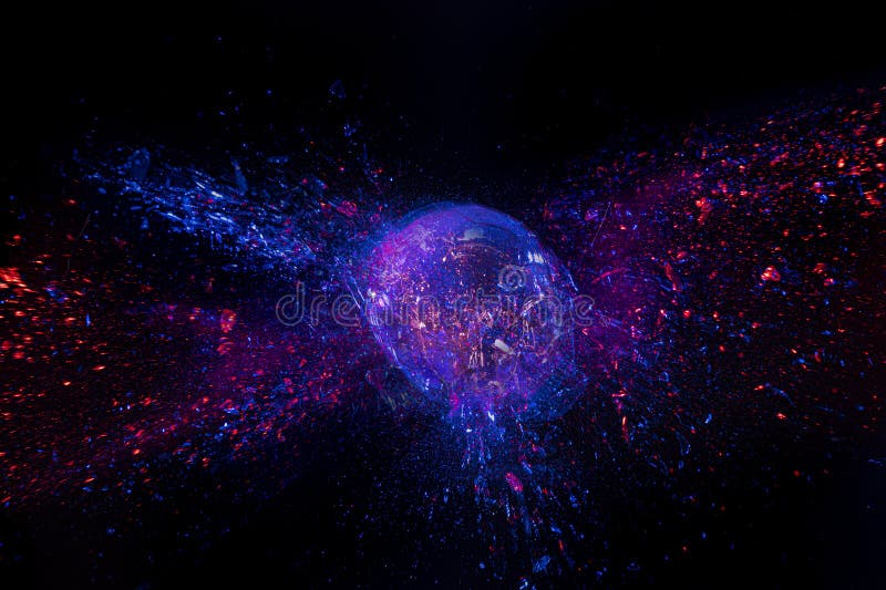 Shattering glass ball stock image. Image of background - 277747197