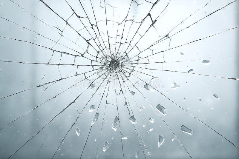 Shattering Glass with Dramatic Fractures and Flying Shards Captured in ...