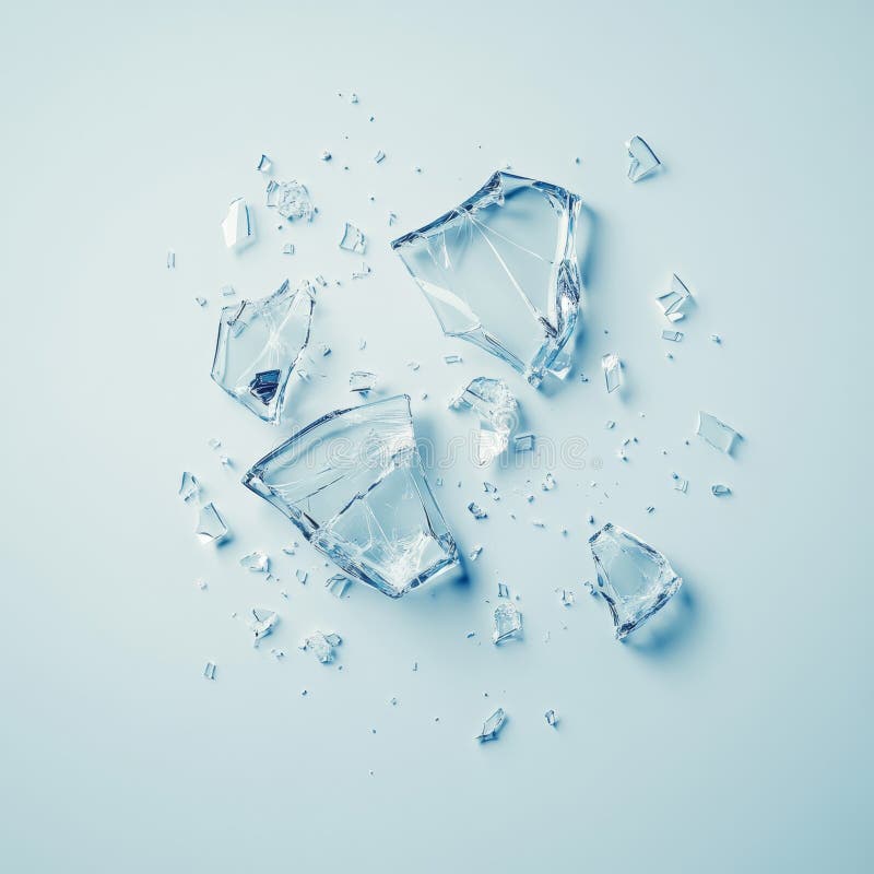 Shattering Glass Isolated on Transparent PNG Background. Stock Image ...