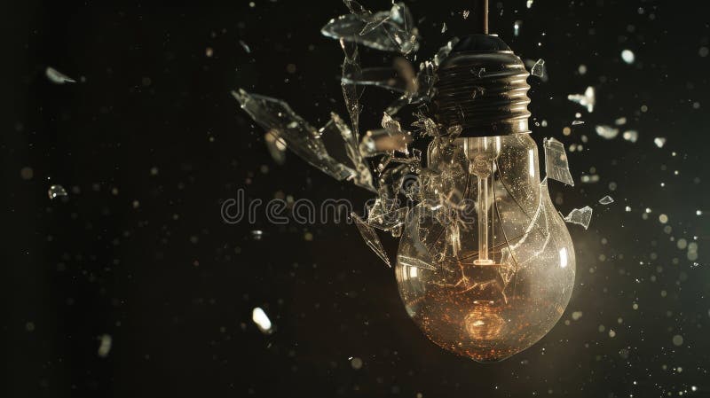Shattering Lightbulb Capturing the Moment of Impact and Fragility ...