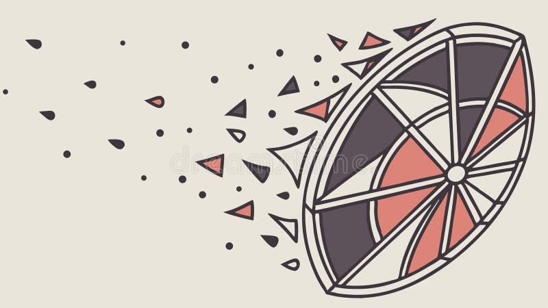 Shattering Target or Shield, Symbolizing Impact or Breakthrough, Vector ...