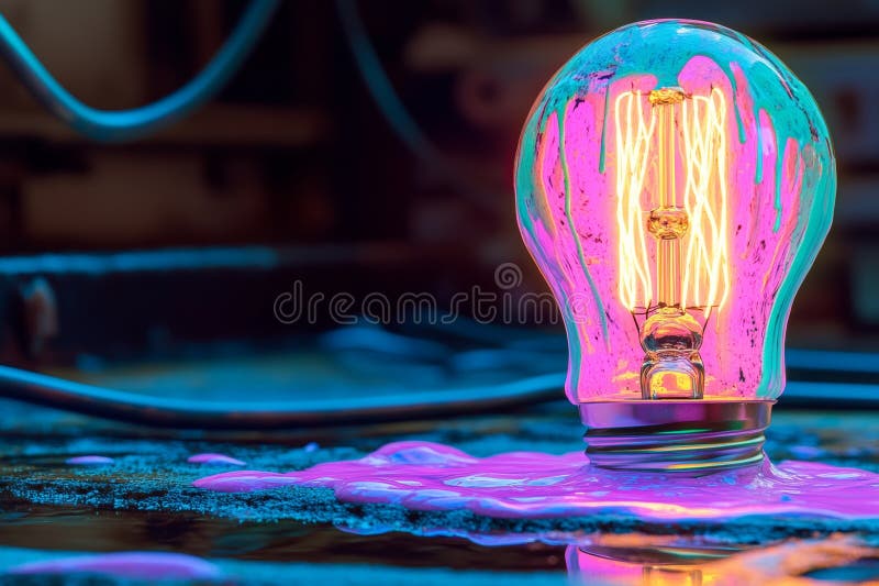 The Shattering of a Tungsten Light Bulb Caused by a Bullet Impact Stock ...