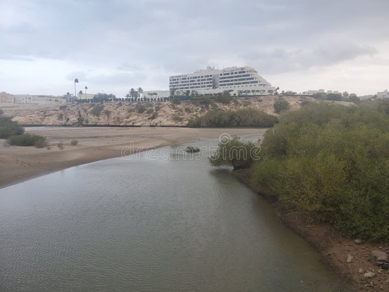 Shatti Al Qurum Beach, Muscat, Oman Stock Photo - Image of tree ...