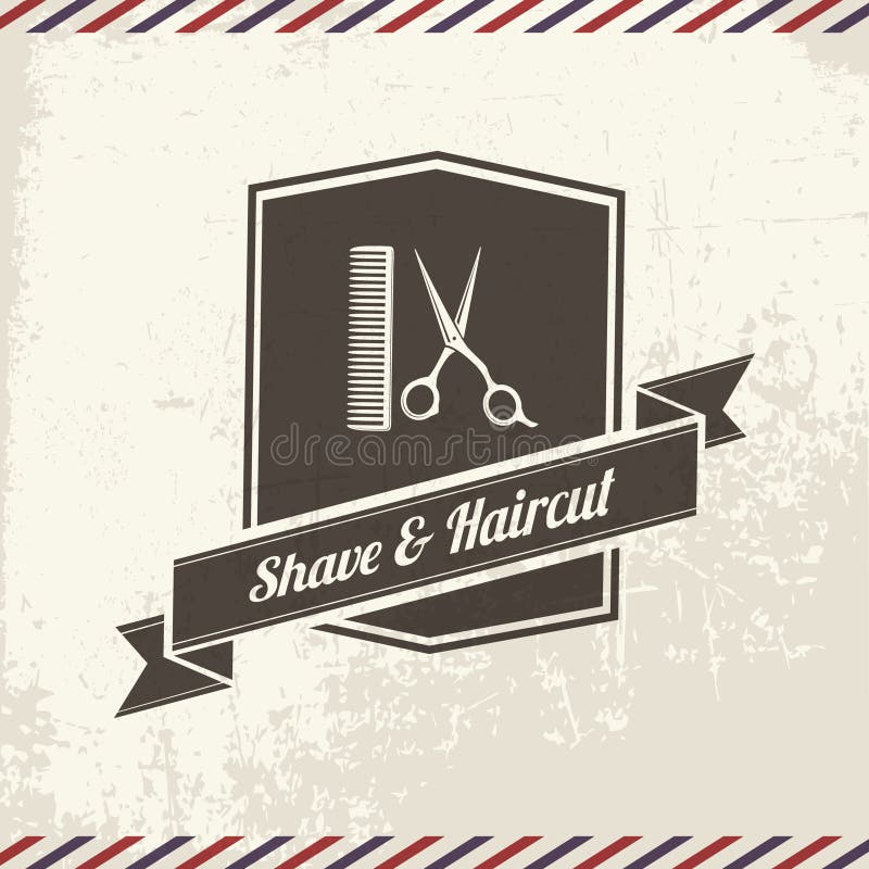 Shave and Haircut. Vector Illustration Decorative Design Stock Vector ...