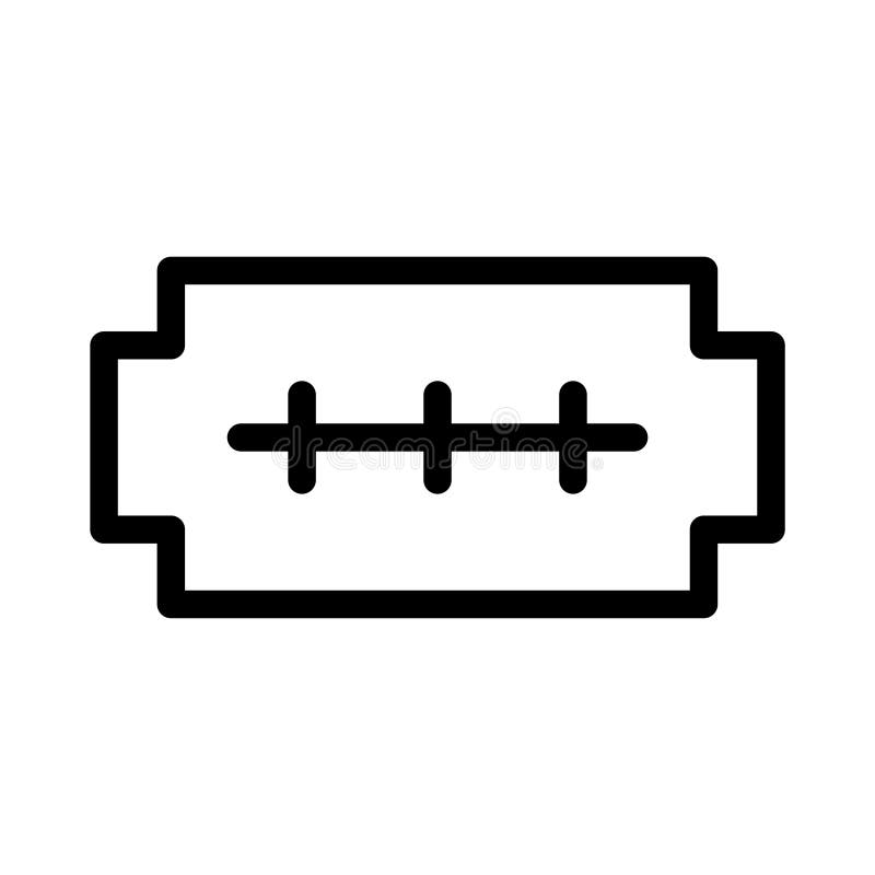 Shave Thin Line Vector Icon Stock Vector - Illustration of sharp ...