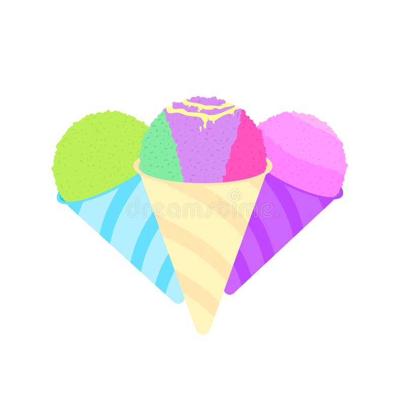 Cute Shaved Ice Logo Character. Stock Illustration - Illustration of ...