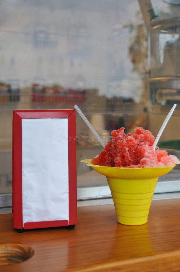 Shaved Ice Snow Cone stock photo. Image of restaurant - 93968522
