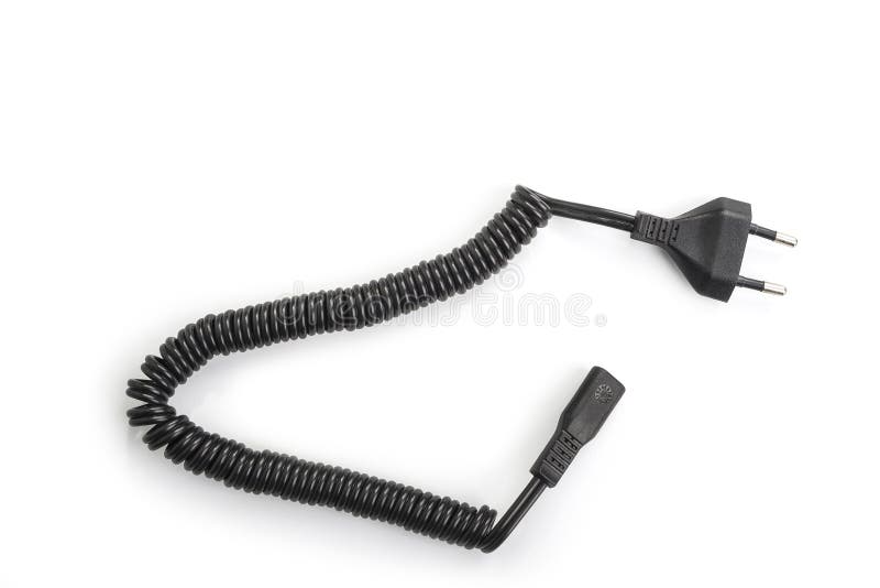 Shaver Power Cable 220v on a White Stock Photo - Image of technology ...