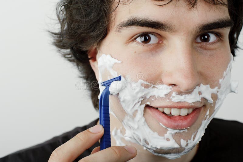 Shaving stock image. Image of caucasian, masculinity - 20330529