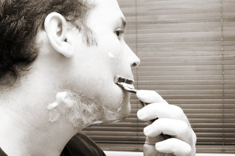 Shaving stock photo. Image of nosehair, male, people, chin - 991424