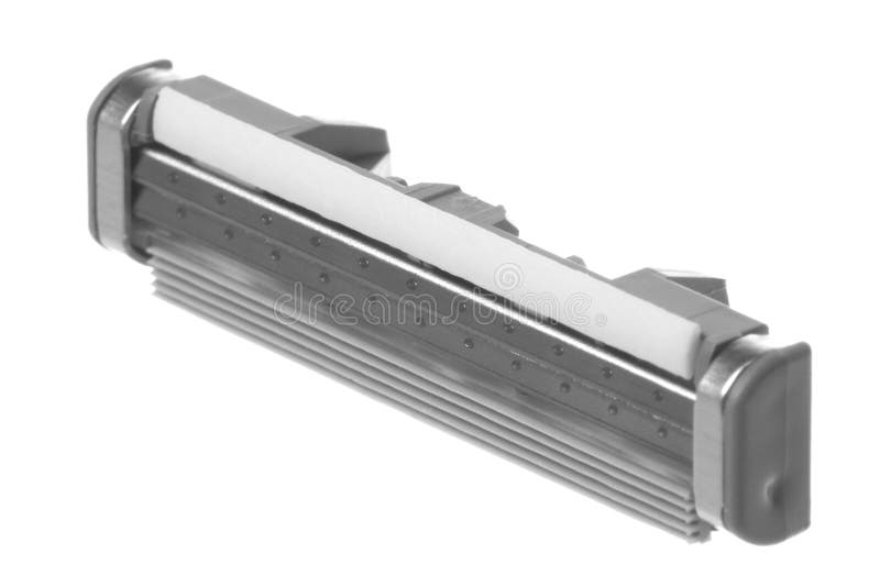 Old Shaving Blade Isolated on White Stock Image - Image of instrument ...