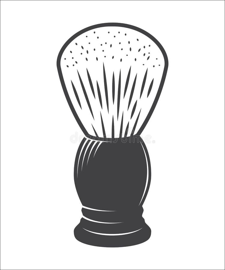 Shaving brush vector stock vector. Illustration of simplicity - 87751290