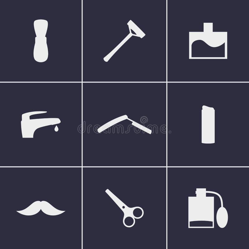 Shaving Icons stock illustration. Illustration of barbershop - 49720833