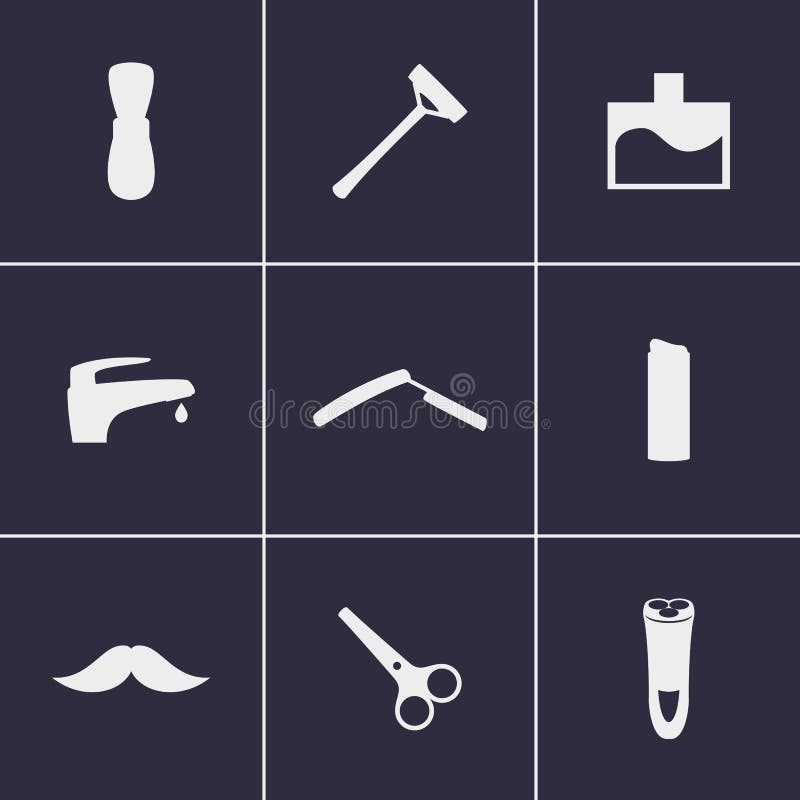 Shaving icons stock illustration. Illustration of collection - 49886883