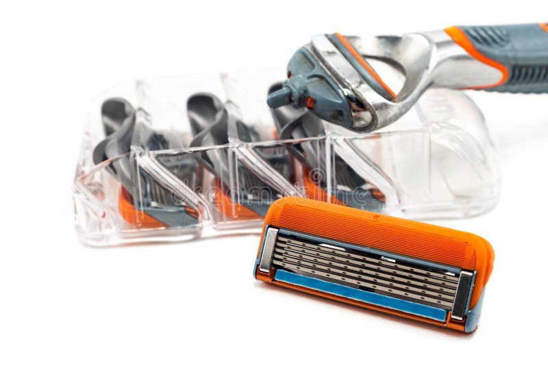 Shaving Machine on a White Background. Razor Blade Shaving Isolate ...