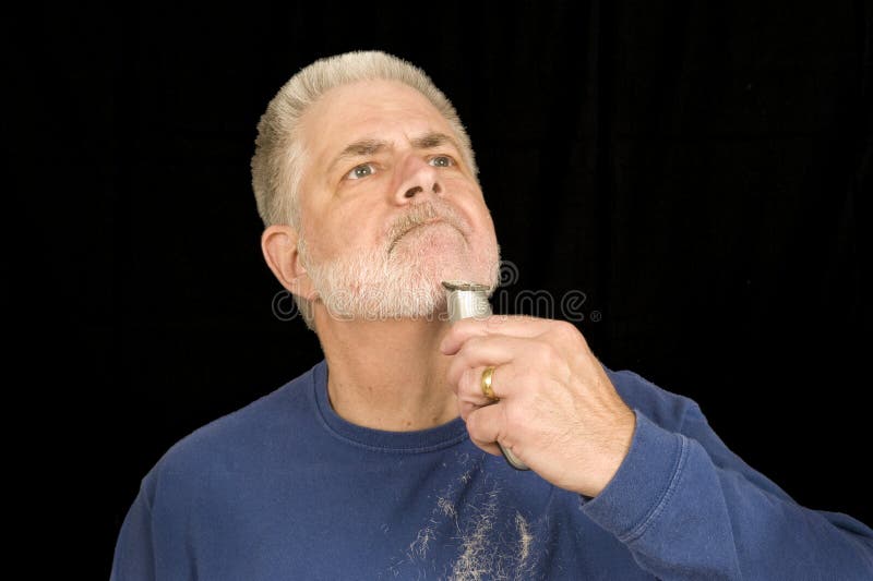 Shaving Off the Beard Revised Stock Photo - Image of cutting, beard ...