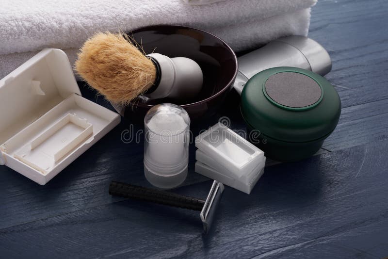 Shaving products for men stock image. Image of brush - 77152313