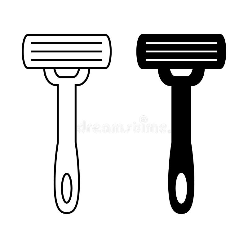 Shaving Razor Icon Isolated on White Background from Hygiene Routine ...