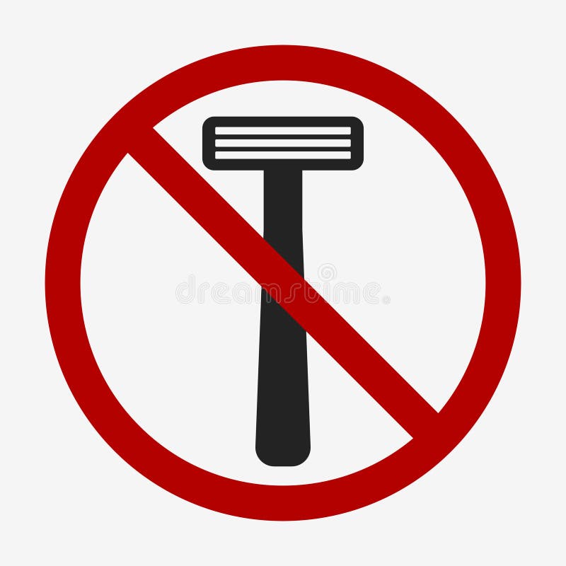 Razor blade not allowed stock vector. Illustration of information ...