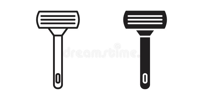 Shaving Razor Icon Isolated on White Background from Hygiene Routine ...