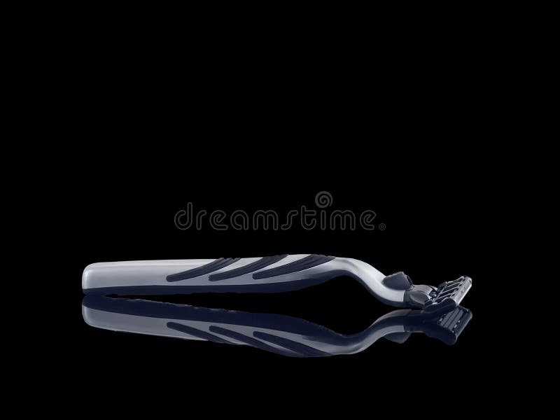 Shaving Razor Isolated on a Black Background Stock Image - Image of ...