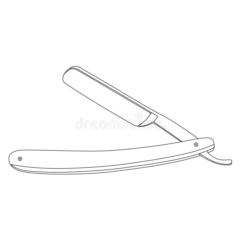 Shaving Razor Outline Drawing Stock Vector - Illustration of shaving ...