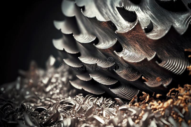 Shavings and Metal Waste when Processing on Machine in Aluminum ...