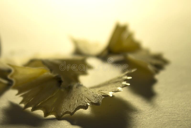 Shavings from a Pencil in a Backlight Stock Image - Image of background ...