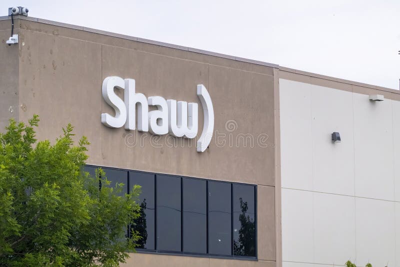 A Shaw Communications Sign on a Building Editorial Stock Image - Image ...
