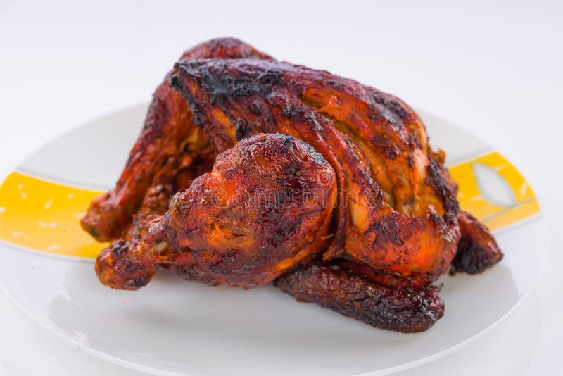 Shawai Chicken with White Background Stock Photo - Image of food ...
