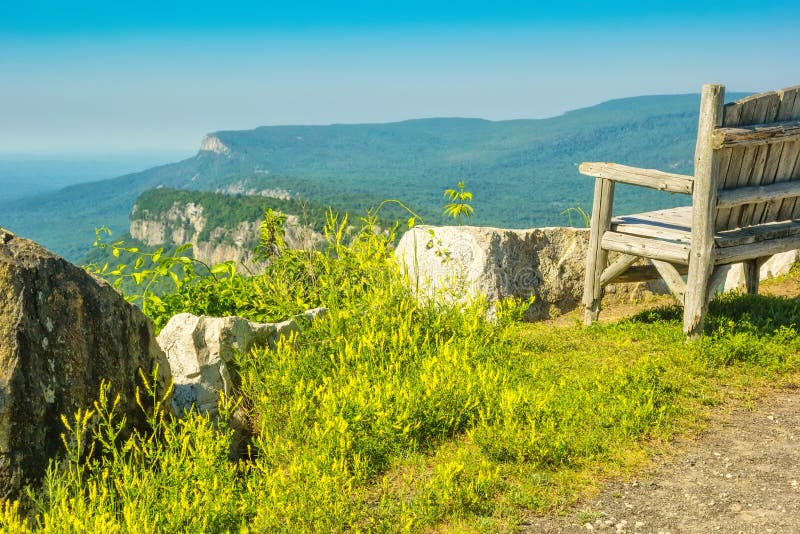 Shawangunk Mountains stock image. Image of valley, bench - 44194543