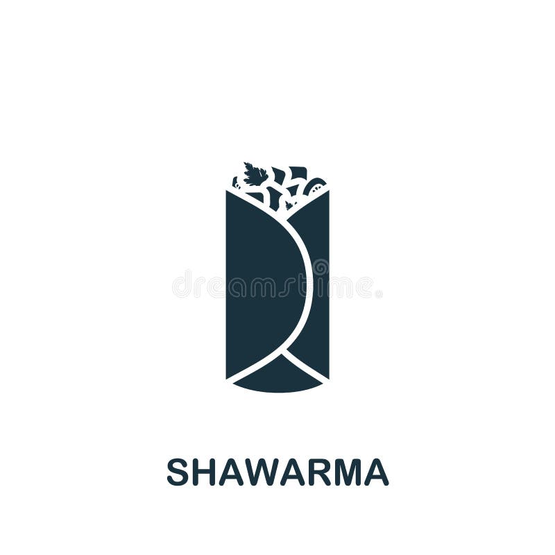 Shawarma Icon. Monochrome Simple Icon for Templates, Web Design and ...