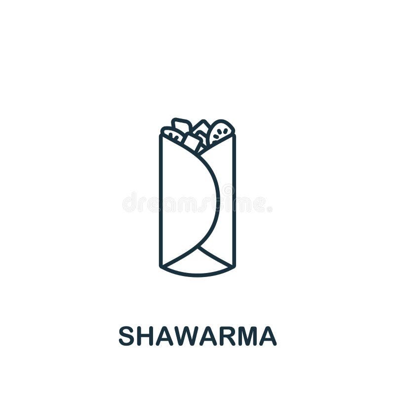 Shawarma Icon. Line Simple Icon for Templates, Web Design and ... Shawarma Icon. Line Simple Icon for Templates, Web Design and ...