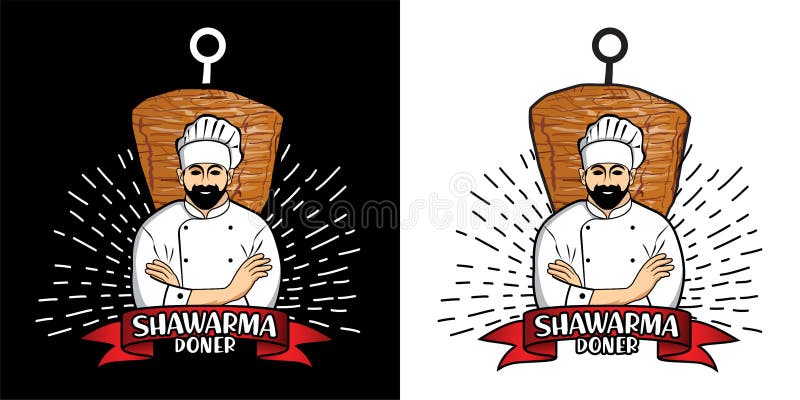 Shawarma Logo for Restaurants and Markets Stock Vector - Illustration ...