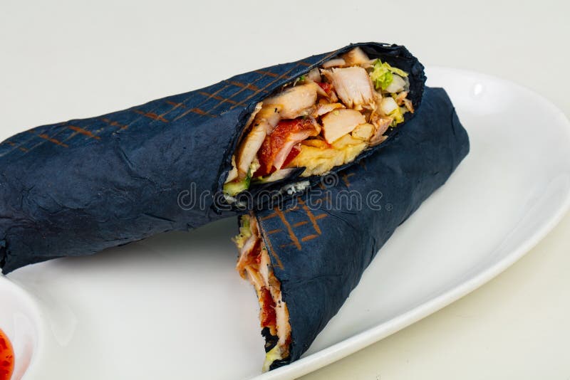 Shawarma with meat stock image. Image of background - 125001181